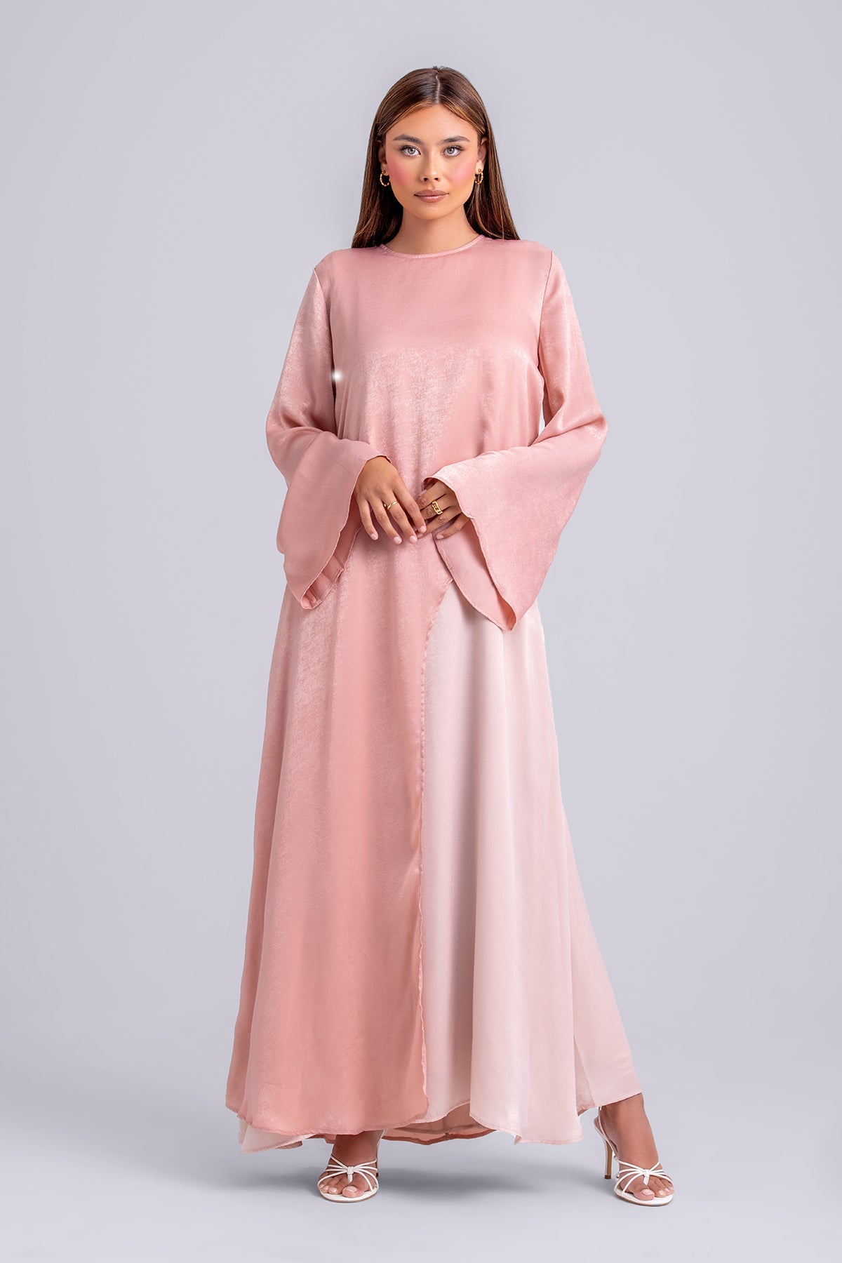 Zahra Two Piece Abaya Set- Think Pink – Zahraa The Label