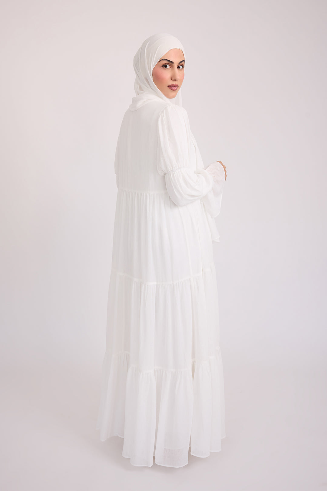 Bohemian Abaya Set Ivory Elegant & Modest for Ramadan – Zahraa The Label
