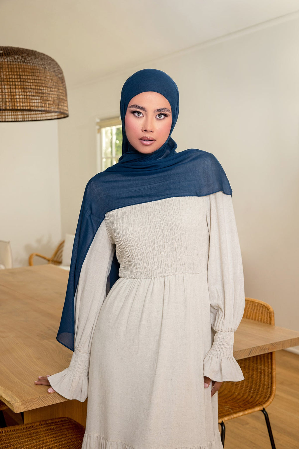 Essential Modal Hijab - Blue Jasper – Zahraa The Label