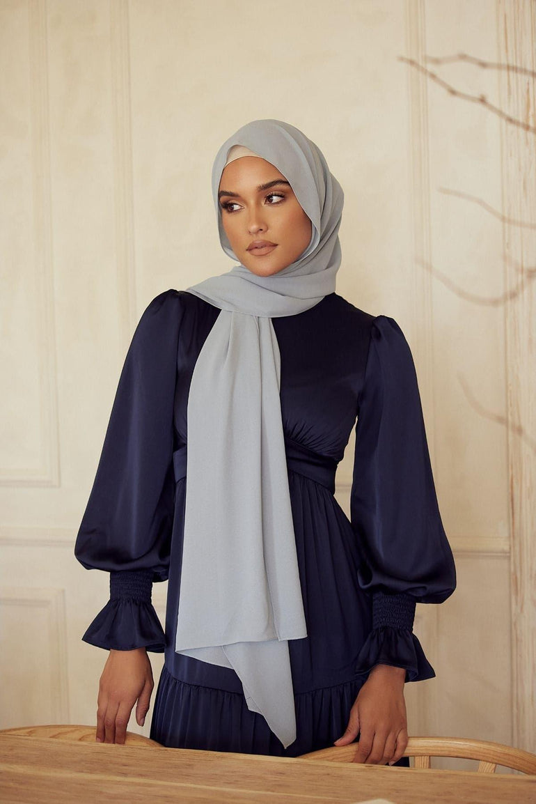 Premium Chiffon Hijab - Powder – Zahraa The Label