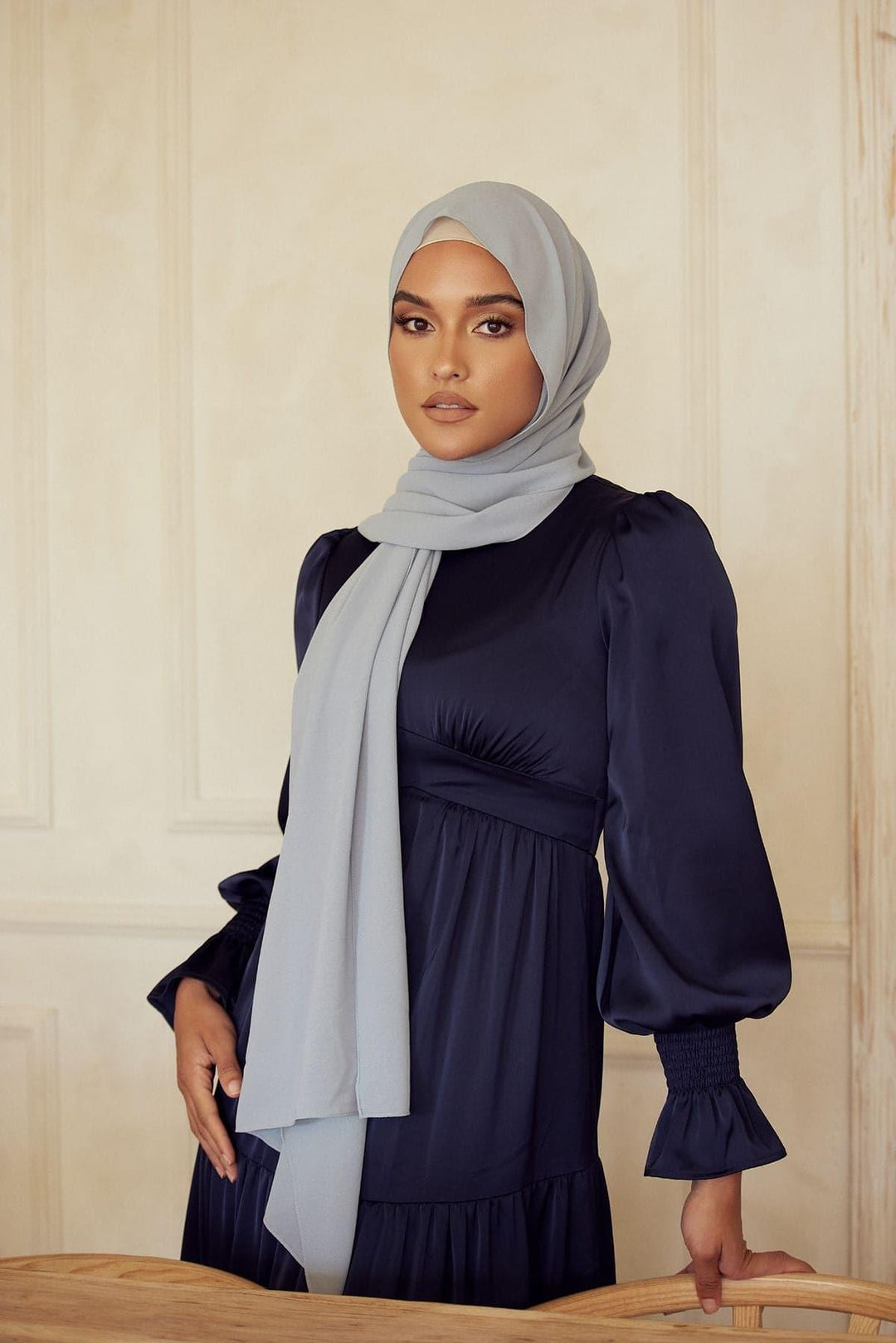 Premium Chiffon Hijab - Powder – Zahraa The Label